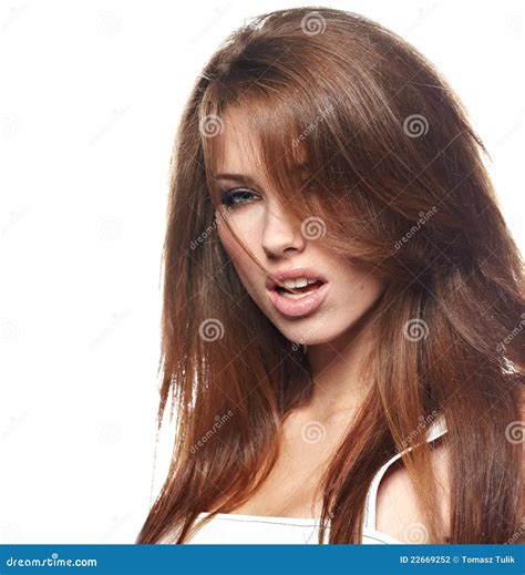 Portrait Of Woman Stock Photo Image Of Health Closeup