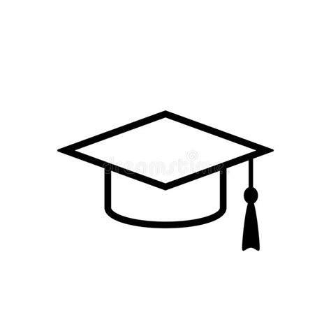 White Graduation Cap Outline