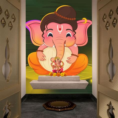 Cute Bal Ganesh Wallpaper Mural Magic Decor