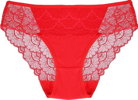 Moraj Women Lace Panties Red Makeup Uk