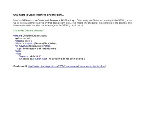 Sas Macro Examples