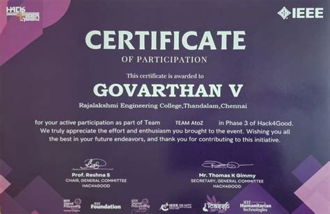 govarthan v on linkedin participating in the hack4good hackathon at