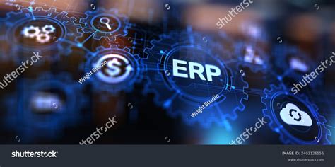 Erp Enterprise Resource Planning Business Modern Stock Illustration