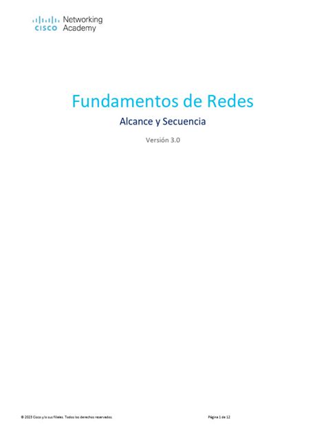 Spanish Networking Essentials V30 Scope And Sequence Pdf Red De Computadoras Protocolos