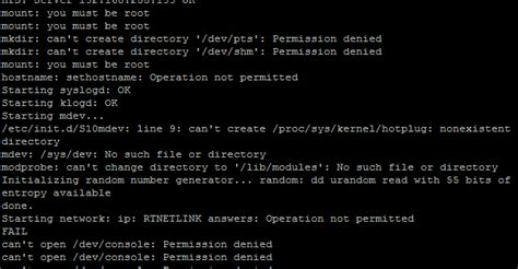 buildroot编译文件系统，出现mount you must be root can t open dev console