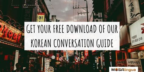 Free Korean Travel Phrasebook Mosalingua