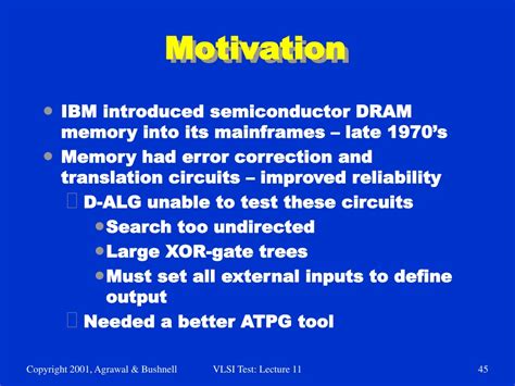Ppt Lecture 11 Major Combinational Automatic Test Pattern Generation Algorithms Powerpoint