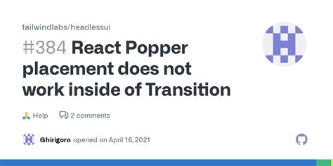 React Popper Placement Does Not Work Inside Of Transition