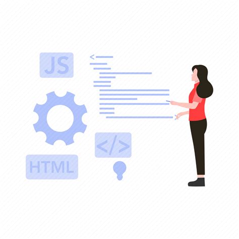 Html Coding Software Programming Girl Icon Download On Iconfinder