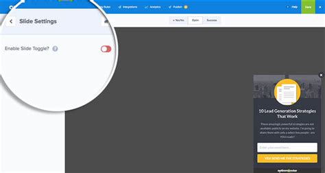 How To Enable The Minimized State For Slide In Campaigns