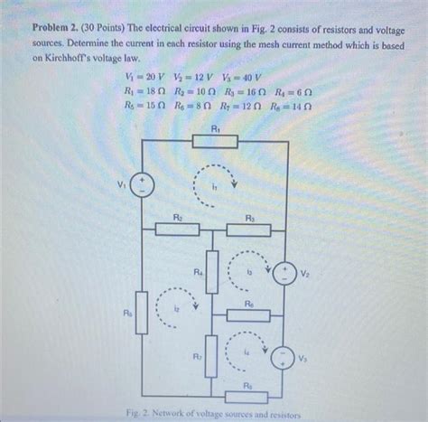 Solved Problem 2 30 Points The Electrical Circuit Shown