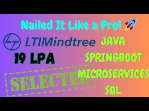 Navigating The Ltimindtree Interview Insights On Spring Boot Microservices And Java Galaxy