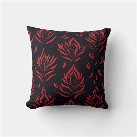 Lotus Pattern Throw Pillow Zazzle