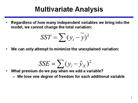 Multivariate Linear Regression Chapter 8 1 Multivariate Analysis