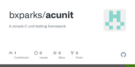 Github Bxparks Acunit A Simple C Unit Testing Framework
