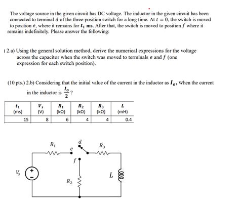 Solved The Voltage Source In The Given Circuit Has DC Chegg