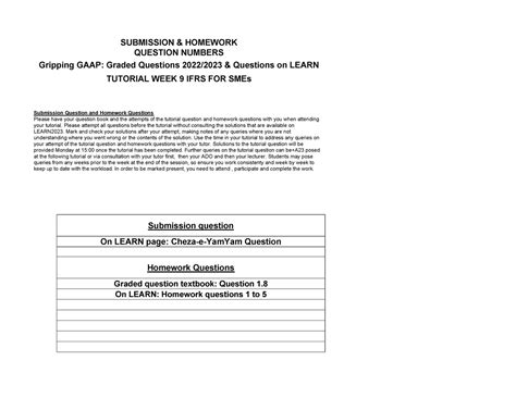 Tut 9 Question Numbers Tut Submission Question On Learn Page Cheza