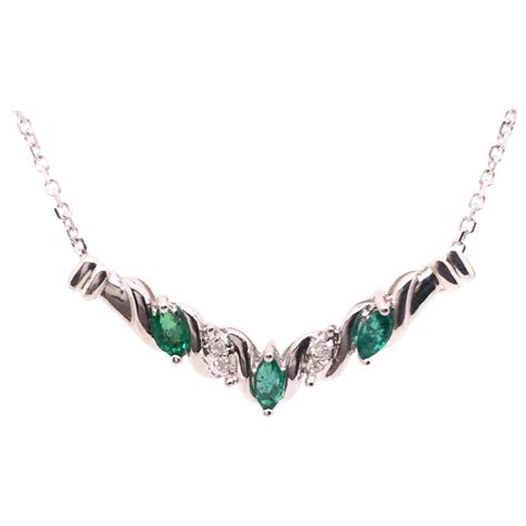 14 Karat White Gold Cable Link Three Strand Necklace For Sale At 1stdibs