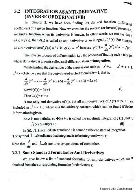 solution integration of indefinite integrals complete explanation with