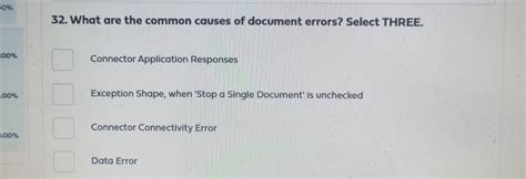 Solved What Are The Common Causes Of Document Errors Select Chegg Com