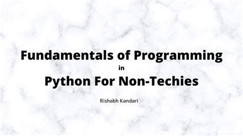 Fundaments Of Programming Hindi Python For Non Techies Coding For Absolute Beginners