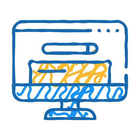 Browser Search Operating System Icon Doodle Illustration Stock Vector Illustration Of Computer