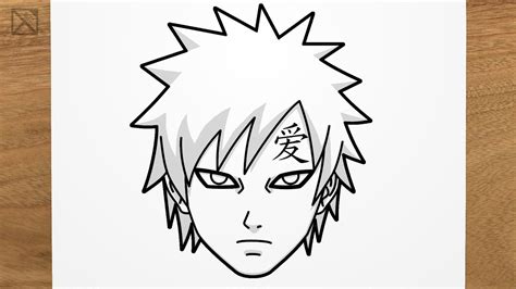 How To Draw Gaara From Naruto