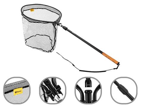 Folding Telescopic Landing Net With Magnet Fencl Predator Xl Nature