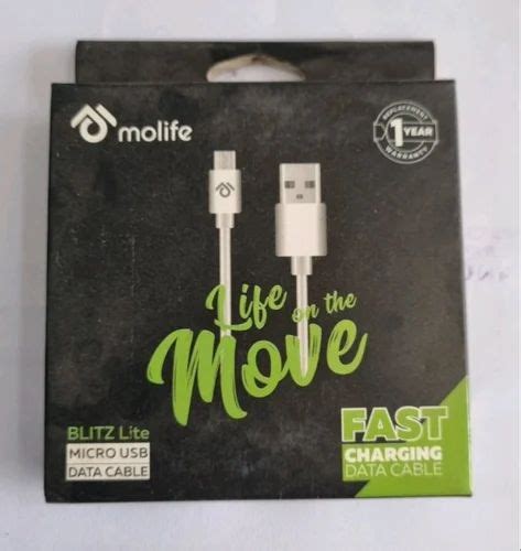 White Molife Blitz Lite Micro Usb Data Cable Cable Size 1 2meter At Rs 499 Piece In Cuttack