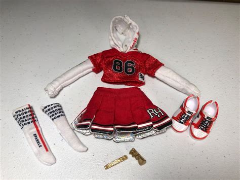 Rainbow High Sparkle Cheer Ruby Anderson Cheerleader Outfit Shoe Replacement Lot 4563885228