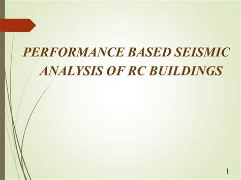 Performance Based Design Structural Analysis And Design Pdf