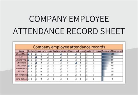 15 Employee Attendance Record Template Excel Templates