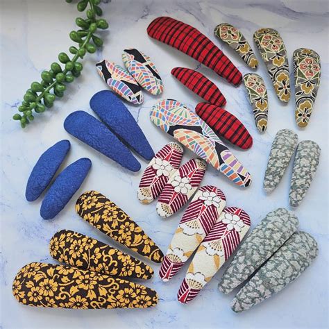 Fabric Snap Back Hair Clips Etsy