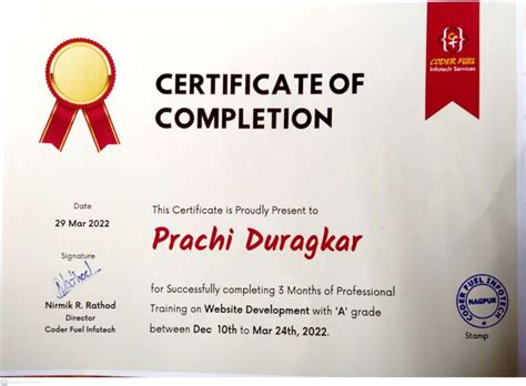 Prachi Duragkar On Linkedin Training Webdeveloper Project