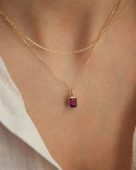 Chain Pendant Designs Gem Stone Pendant Garnet And Gold Jewelry