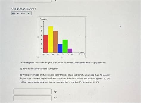 solved question 2 3 points the histogram shows the