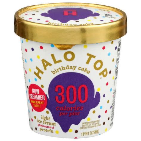 Halo Top Birthday Cake Light Ice Cream 1 Pint Brookshires