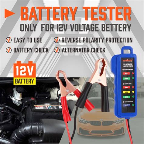 Digital 12v Alternator Battery Tester Car Load Tester Automotive Volta