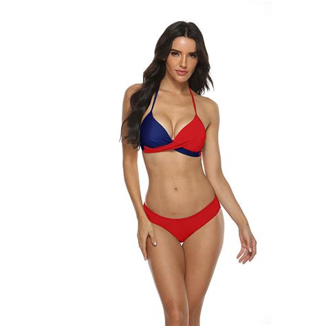 Sling Sexy Bikini Split Body Swimsuit For Women With Color Matching