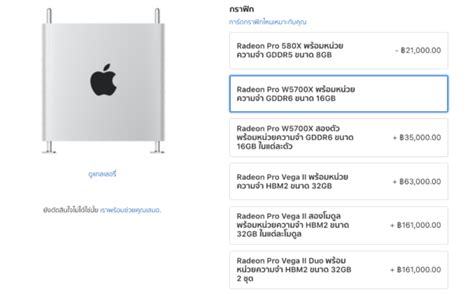 Apple เพิ่มตัวปรับแต่งการ์ดจอ Radeon Pro W5700x พร้อมเปิดขายล้อและขาตั้งสำหรับ Mac Pro