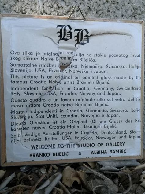 Naiva Olje Na Steklu Branimir Bijelić Slikar Naiva Branko Bijelić