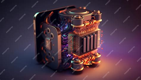 Premium Ai Image Quantum Computing Circuit With Abstract Futuristic