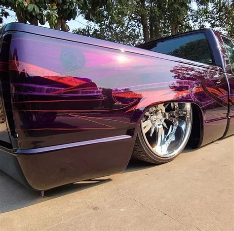 Purple Chevy C10 Truck Custom Purple Lowrider Truck