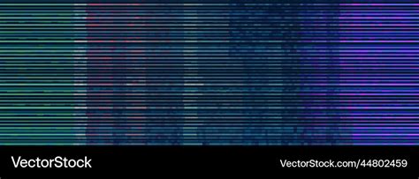 Glitch On Dark Background Abstract Digital Vector Image