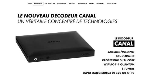 Télécommande Décodeur Canal 4k Uhd G9 Ou G11 Et Mini Décodeur