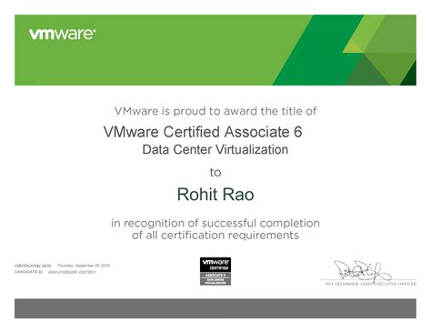Vmware Certified Associate 6 Data Center Virtualization Certificate Ppt