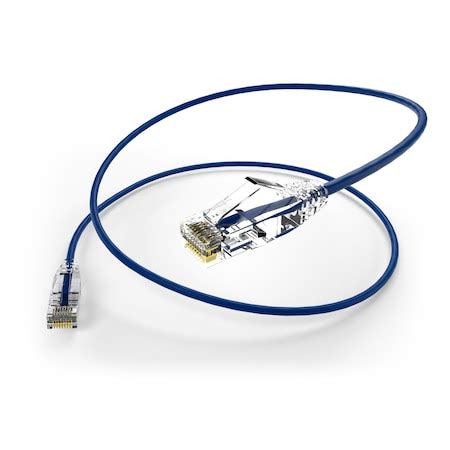 Unc Group Clearfit Slim 28awg Cat6a Cable Blue 6ft Cs6a 06f Blu Zoro