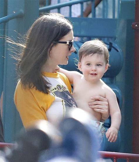 Anne Hathaway And Adam Shulman Take Their Son To The Park