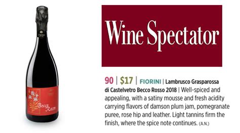 Becco Rosso Premiato Da Wine Spectator Poderi Fiorini
