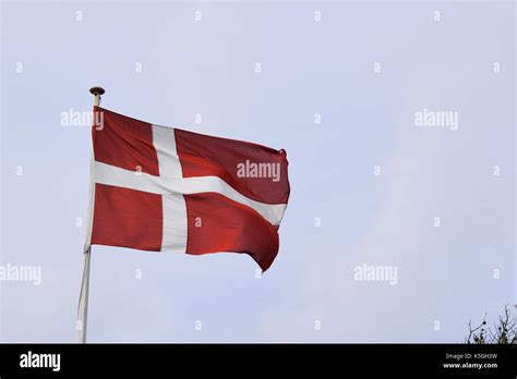 Henne Strand Denmark 16th Aug 2017 The Danish Flag Danish